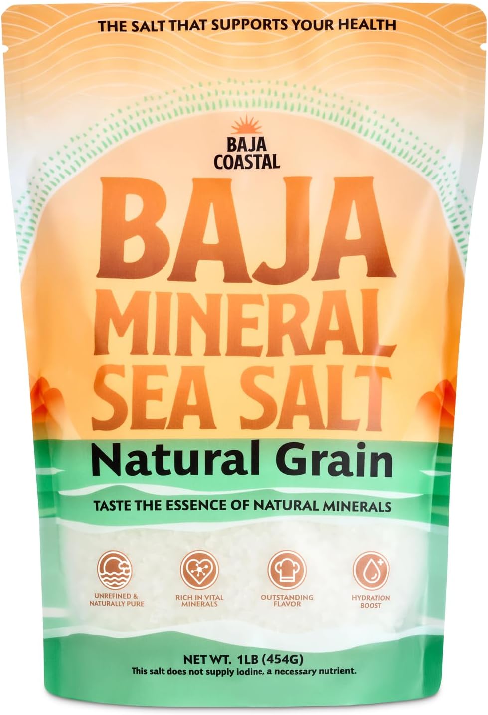 Amazon.com : Baja Gold Mineral Sea Salt - Natural Grain Crystals & Fine ...