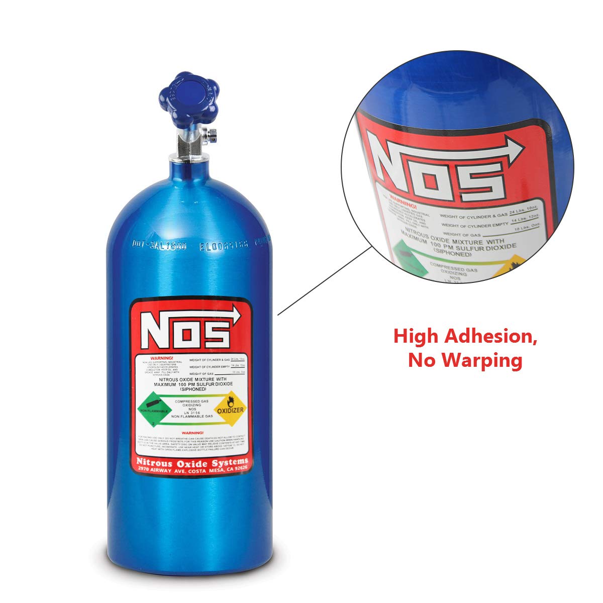 NO W NOS NITROUS OXIDE BOTTLE LABEL STICKER DECAL THE BEST QUALITY C $2 ...