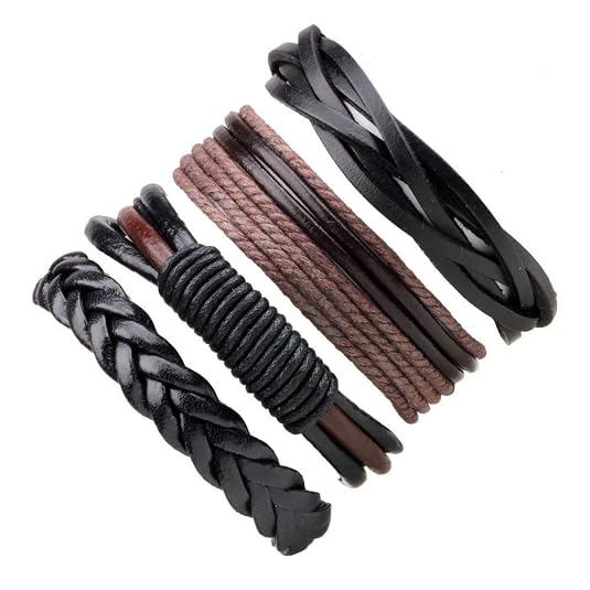 Buy Romp Fashion Faux Leather Bracelet for Unisex Adult (Pack of 4 ...