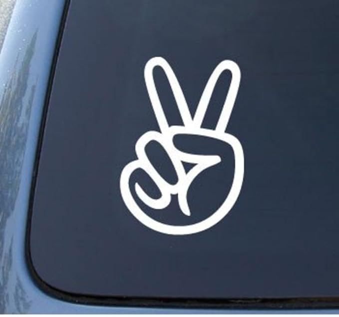 Amazon.com - Peace Sign Hand Decal | 5.5 X 4 in… CCI179