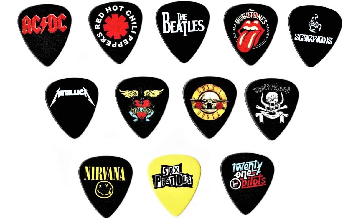 Band Logo Guitar Plektron Picks (12 Plektren in einer Packung) – BigaMart