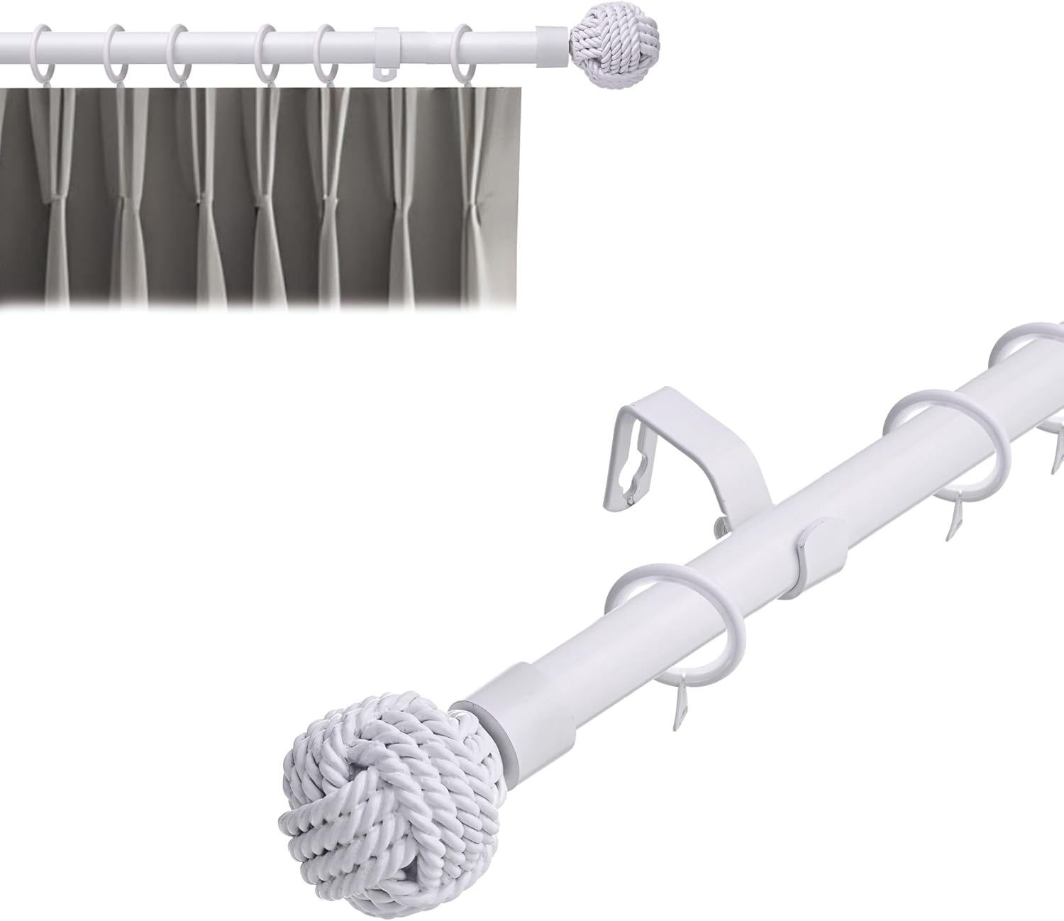 Lister Cartwright 19 mm Extendable Metal Curtain Poles Rods Voile Easy ...