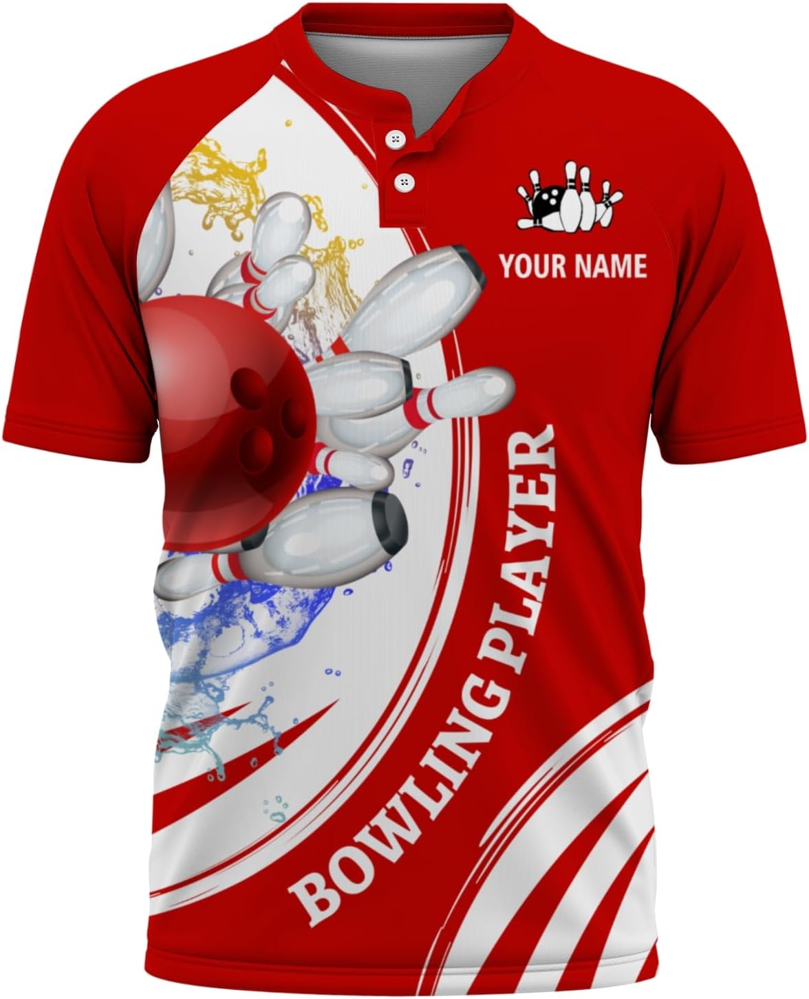 Personalized 3D Bowling Jersey Custom Bowling Shirt with Name Design ...