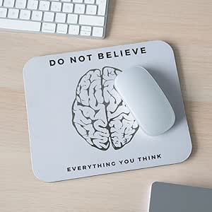 Amazon.com: Don't Believe Everything Mental Health Mouse Pad|Mental ...