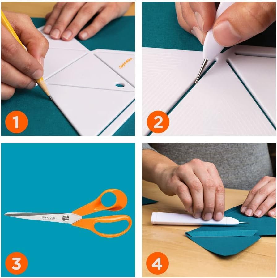 Fiskars 3D Paper Jewel, Geode template, For Creating 3D Shapes, Plastic ...