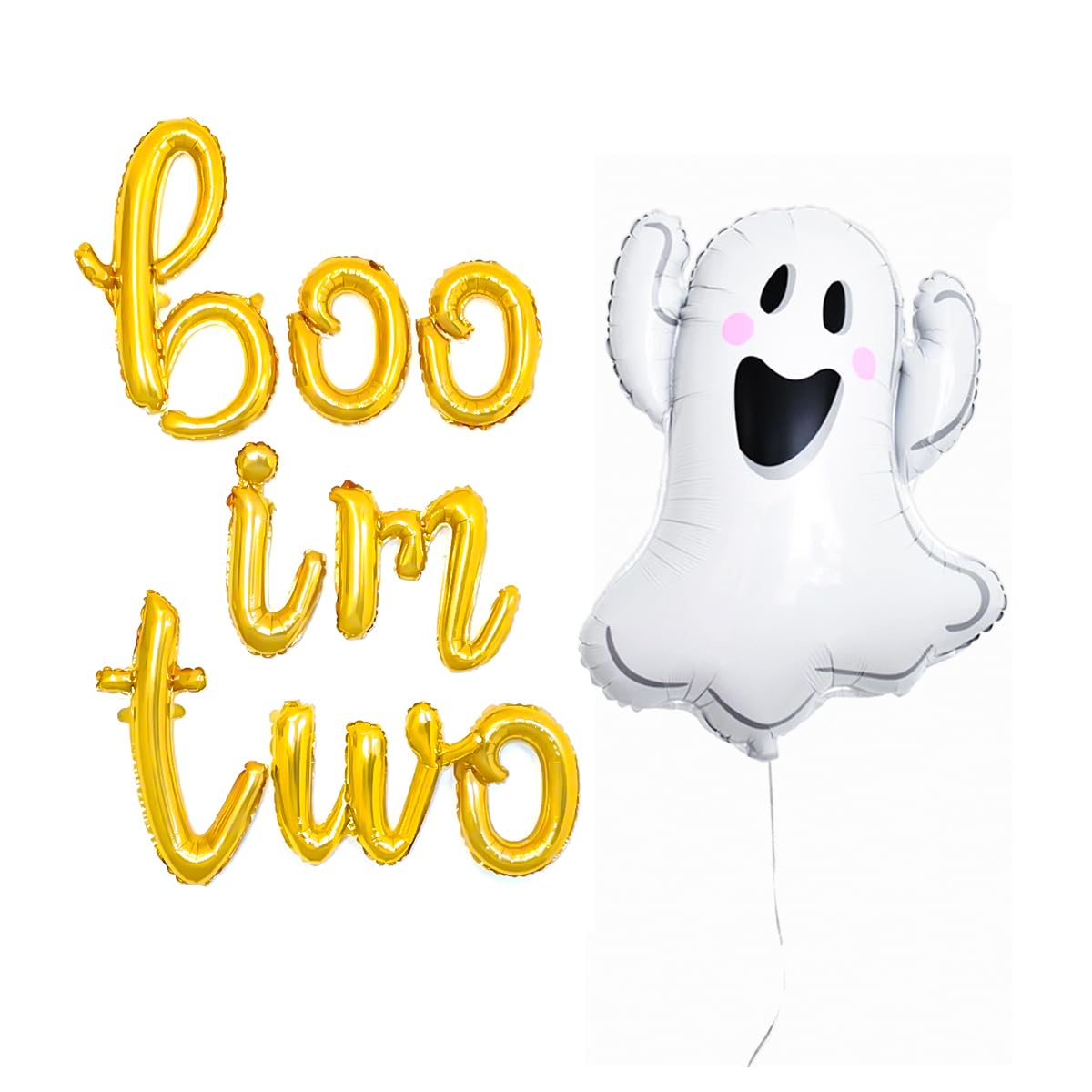 Amazon.com: Boo I'm Two Balloons Ghost Boo Balloon for Two Spooky ...