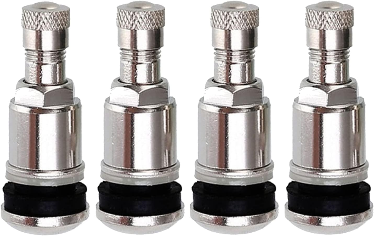KEWAYO 4 Pieces Tire Valve Stem, Bolt-in Metal Tubeless Car Valve Stems ...