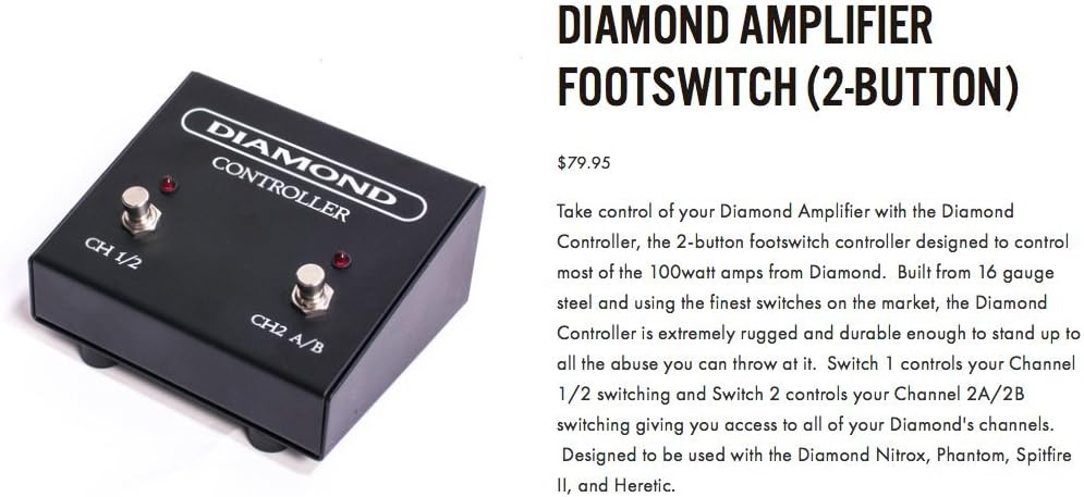Amazon.com: Diamond Amplifier Footswitch (2-Button) : Musical Instruments