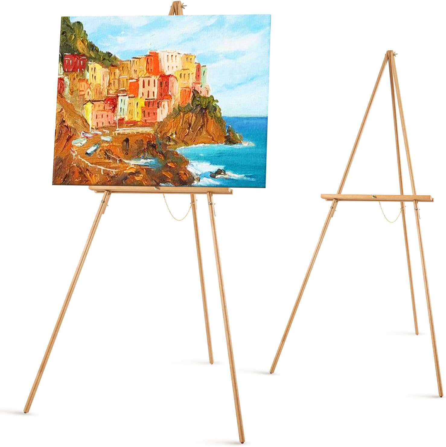Amazon.com: Falling in Art 65" A-Frame Tripod Easel Stand, Wooden ...