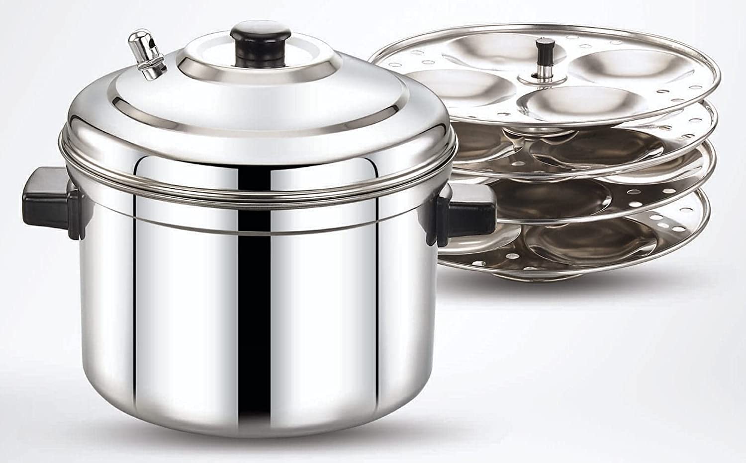 Coconut Stainless Steel Idly Cooker - 1 unit (4 Plate, 16 Idly ...