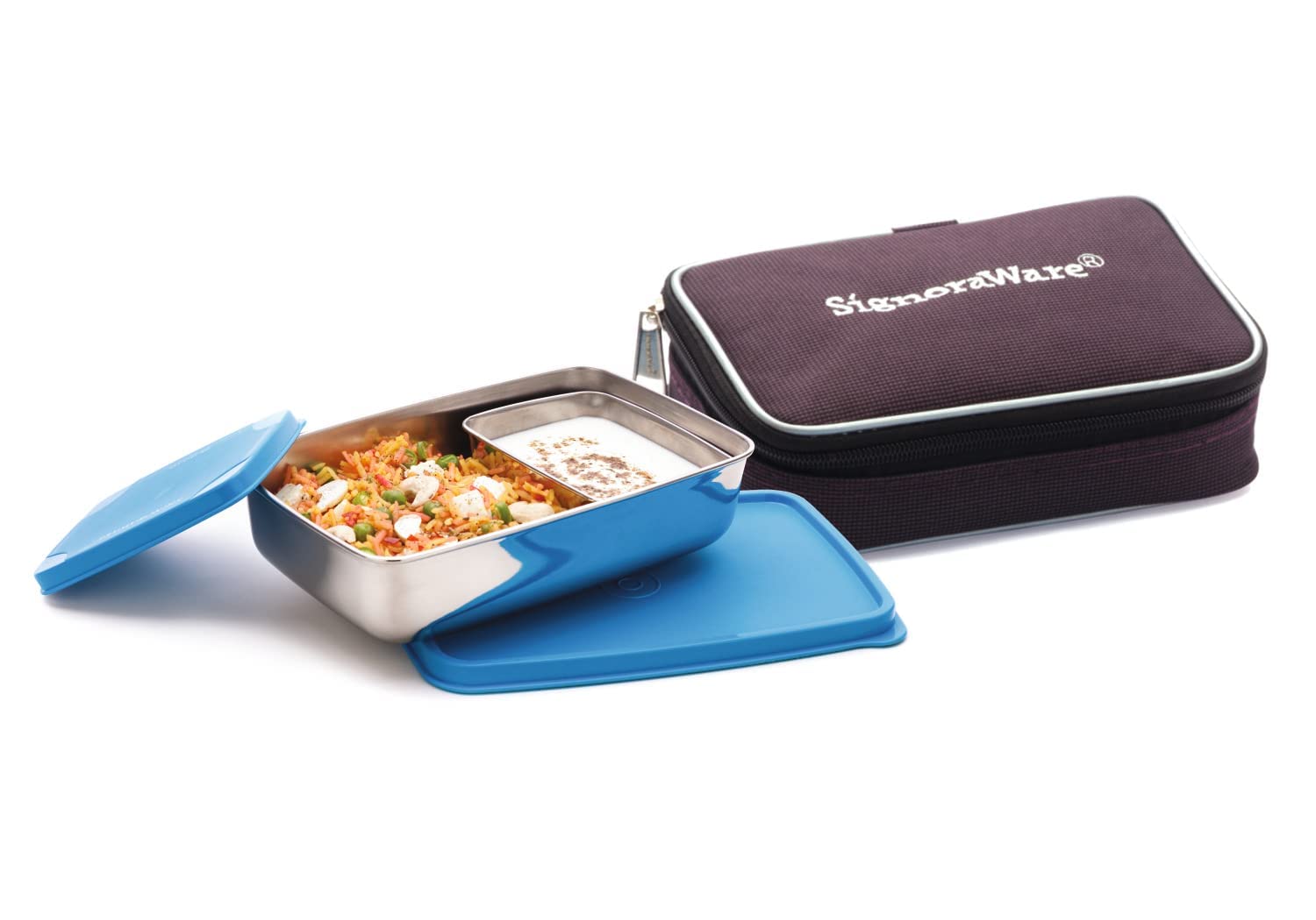 Buy SignoraWare 150ml+550ml Small Compact Stainless Steel Lunch Box ...