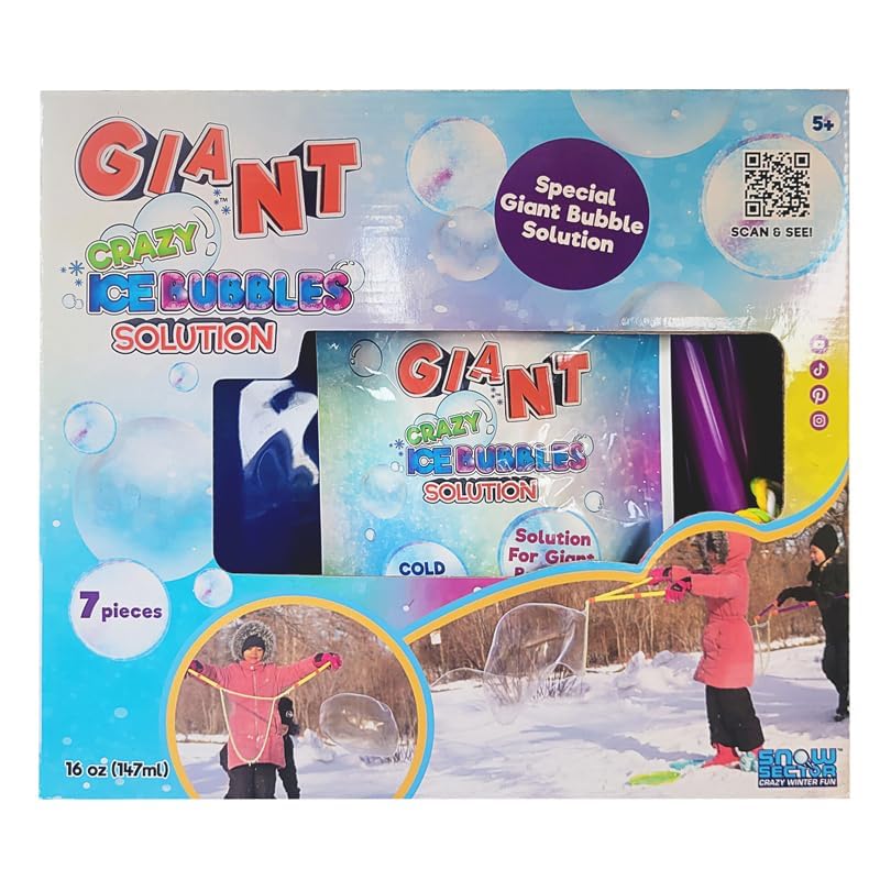 Amazon.com: CRAZY ICE BUBBLES Giant Bubble Solution - Blow 10-Foot Long ...