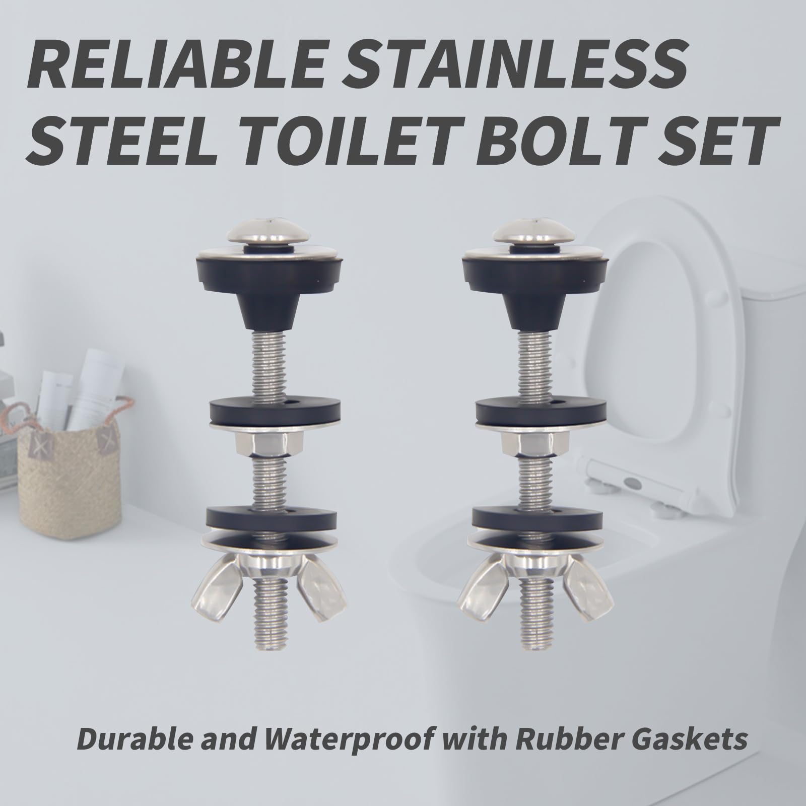 Snapklik.com : 2PCS Universal Toilet Tank To Bowl Bolts Kit - Heavy ...