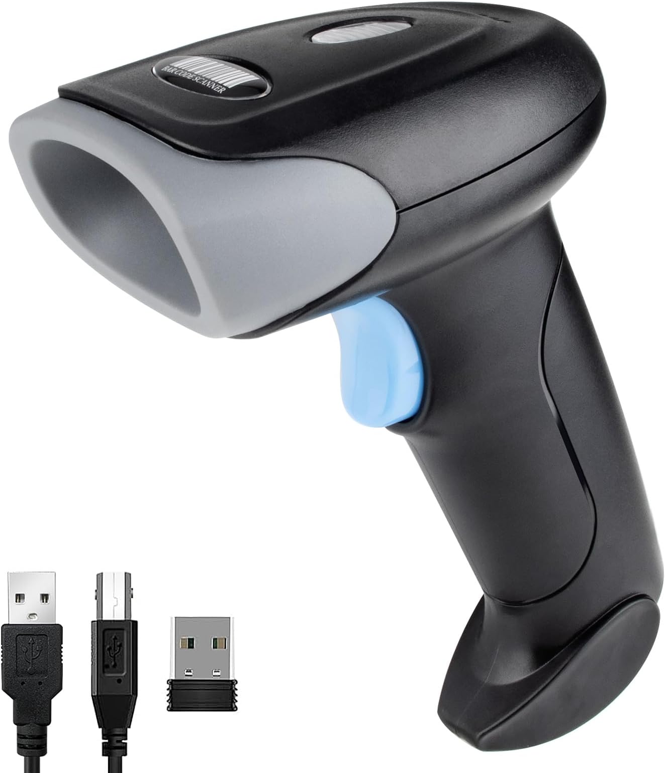 JIAN BOLAND Wireless Barcode Scanner USB Handheld Laser Bluetooth ...