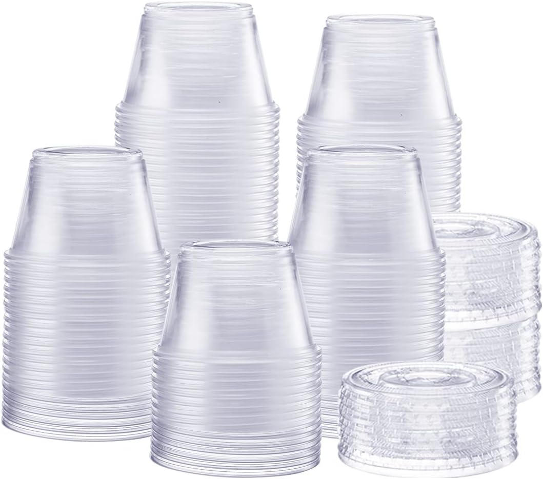 Amazon.com: GUSTO [4 oz. - 200 Count Clear Disposable Plastic Portion ...