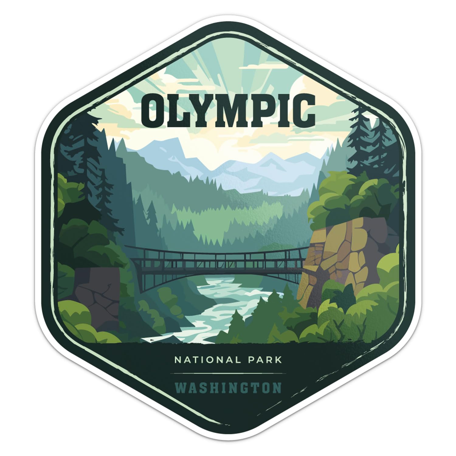 Amazon.com - Olympic National Park Sticker - Waterproof Vinyl Decal for ...