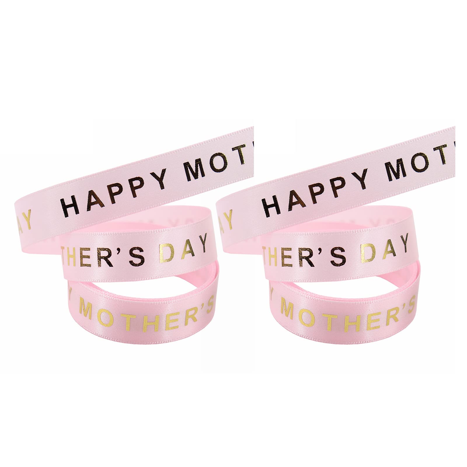 Amazon.com: LUOZZY 2 Roll Happy Mothers Day Ribbon Pink Ribbons for ...