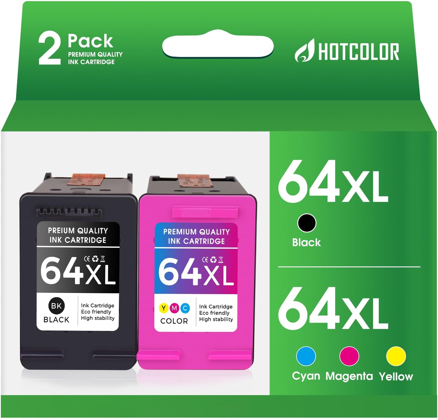 Amazon.com: hkcnink 64 64XL Ink Cartridge Combo Pack Replacement for hp ...