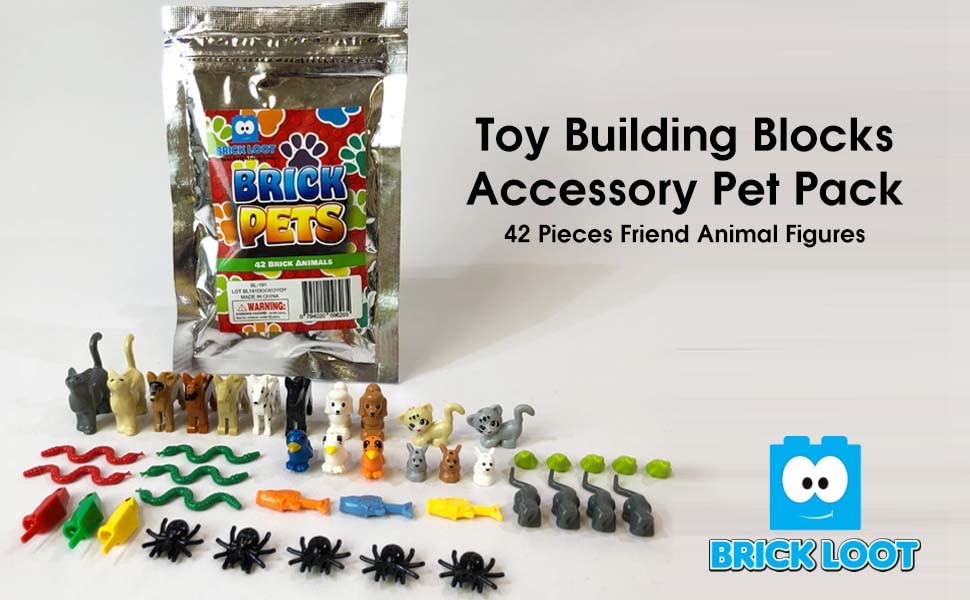 Buy 42 Friends Animal Pack, Toy Building Blocks Accessory Pet Pack ...