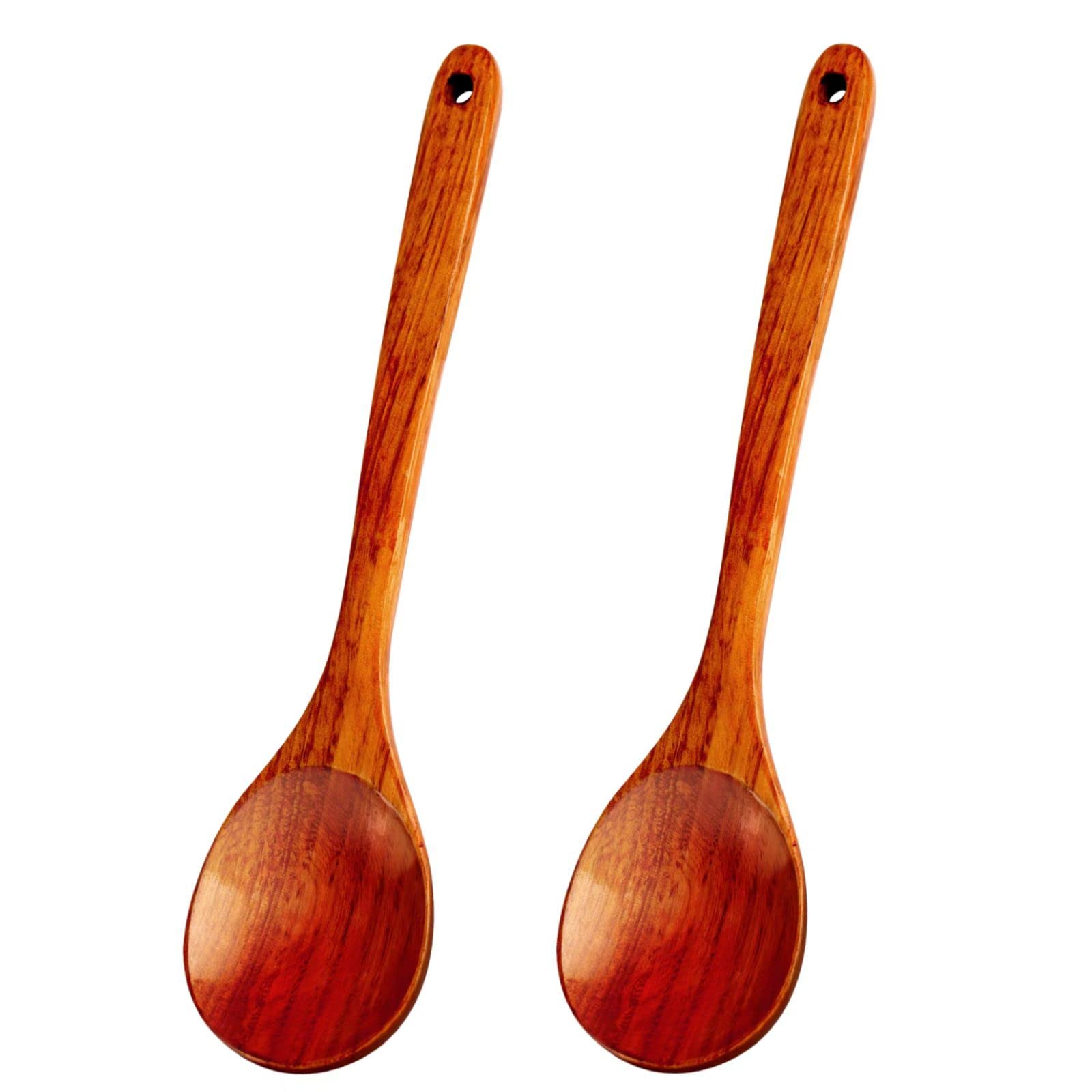 Amazon.com: LorisArm Kitchen Wooden Cooking Spoon Set, 12" Solid Wood ...