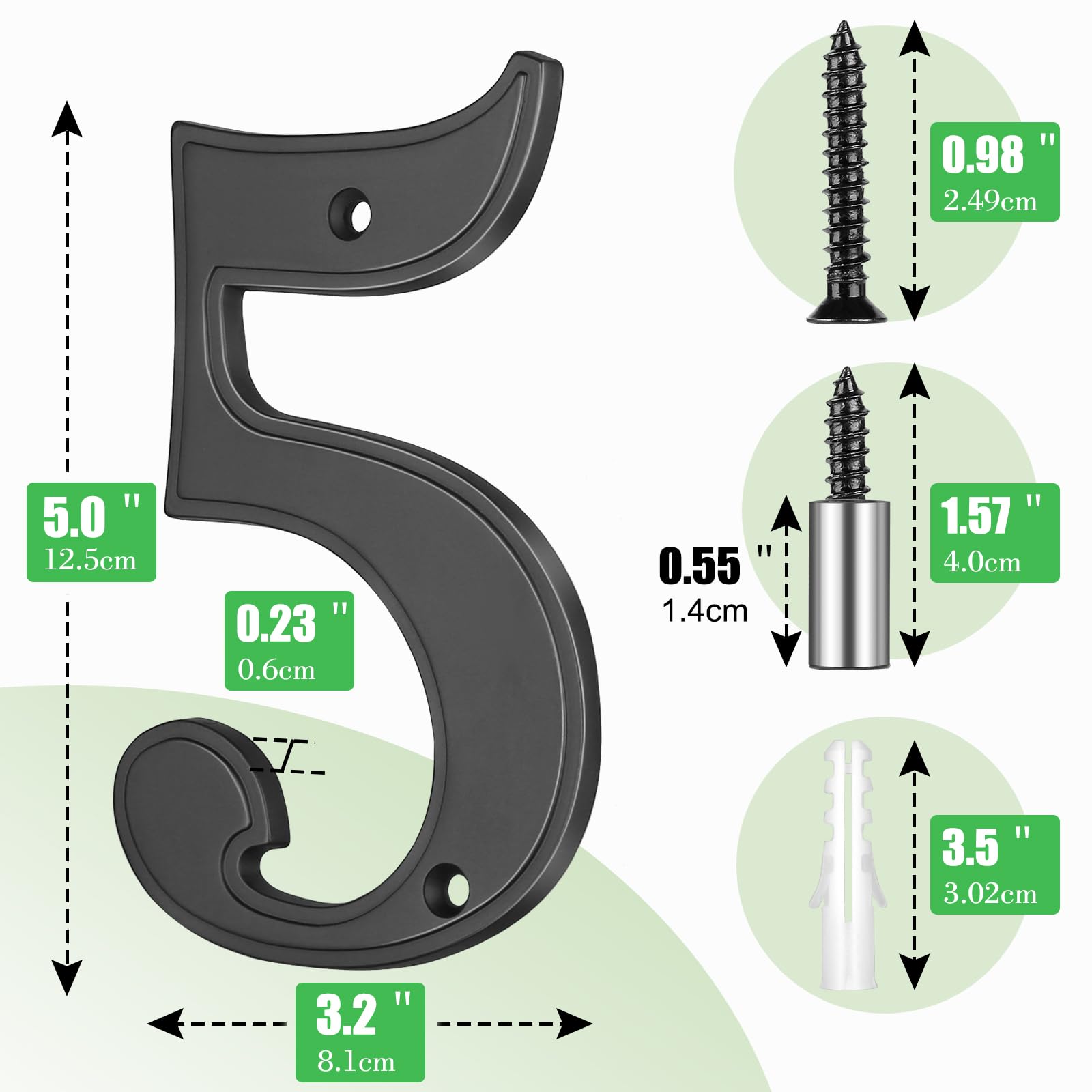 Snapklik.com : FumWens 5 Inch Modern House Numbers For Outside, Large ...