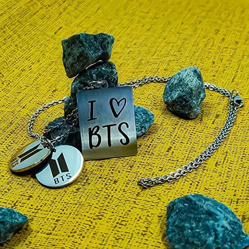 Buy AJS I Love BTS pop Pendant Necklace - Unisex Stainless Steel Kpop ...