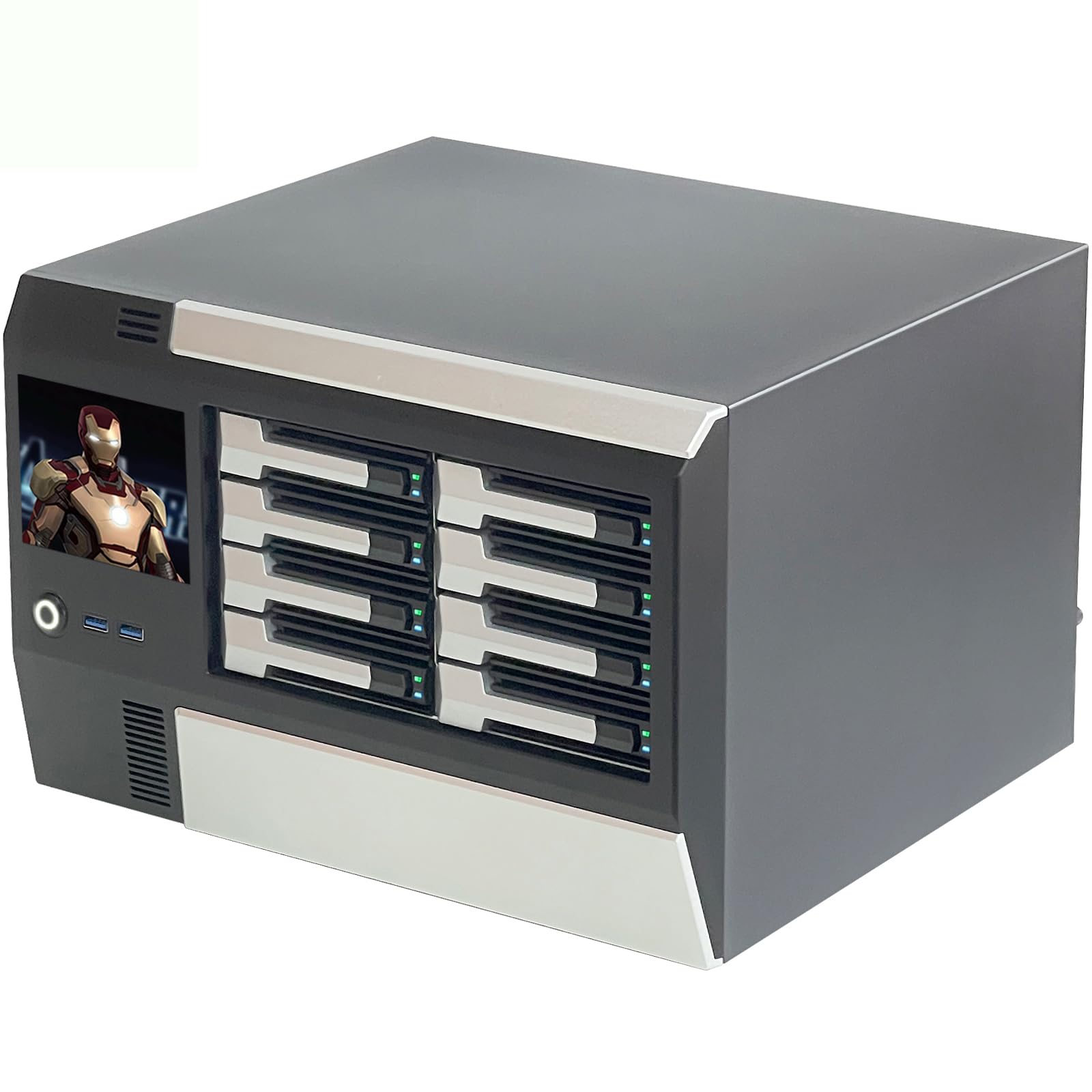 Amazon.com: X86 NAS Case 8 Bay Chassis, 8 x 2.5″/3.5″ Tray + 2 x 2.5 ...