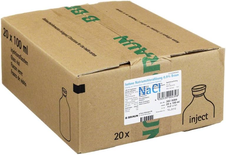 Kochsalzl sung 0,9% Injektionsl sung, 20X100 ml : Amazon.de: Drogerie & Körperpflege