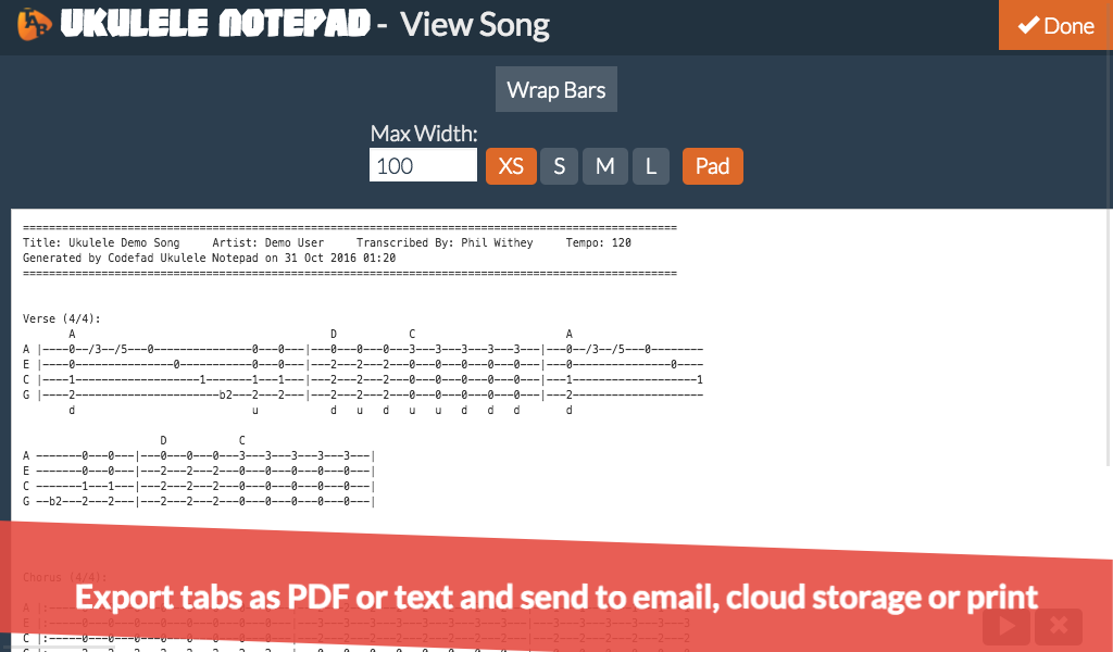 Ukulele Notepad - Tab Editor - App on Amazon Appstore