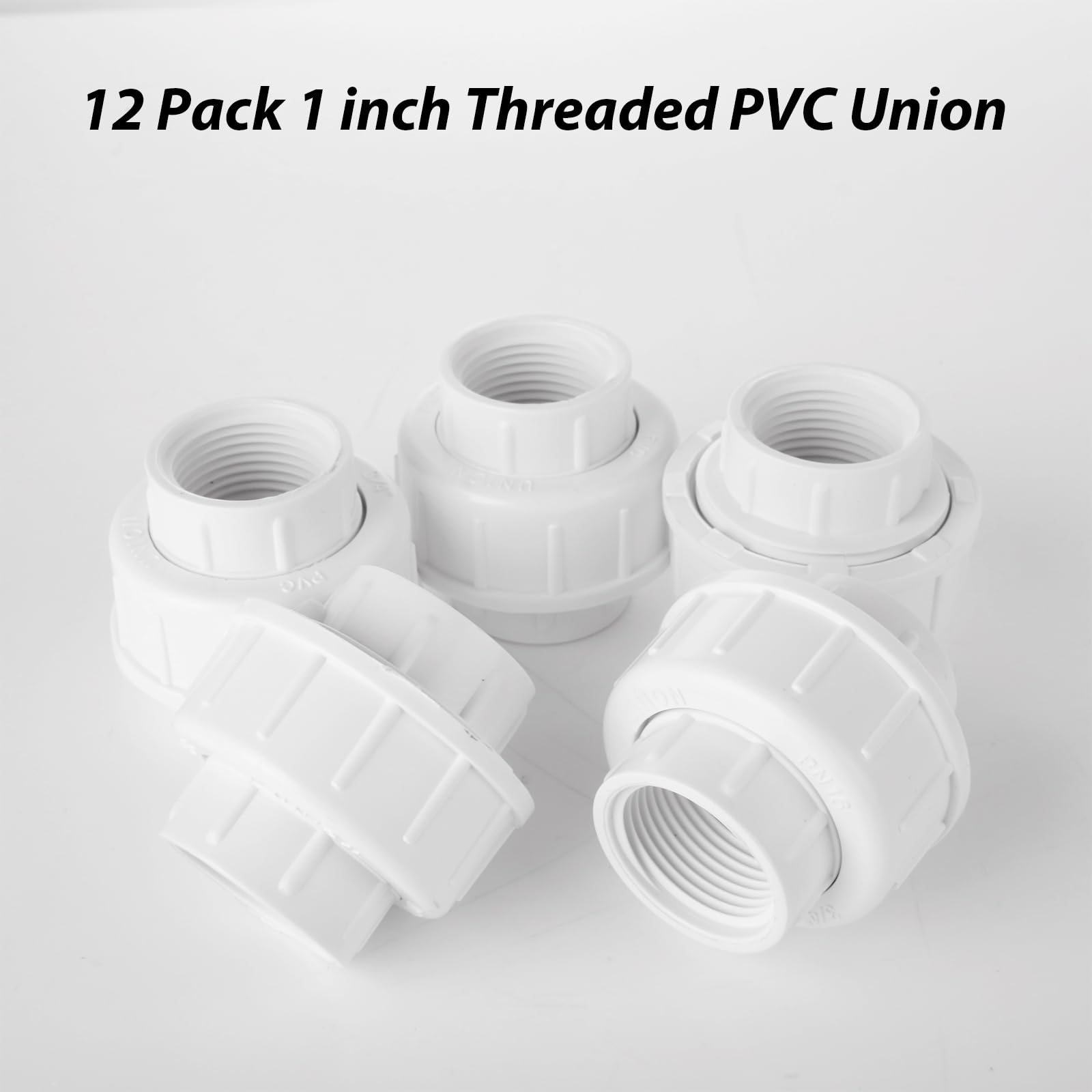 Snapklik.com : 12PCS 1 Inch PVC Union Threaded PVC Union Coupling Pipe ...