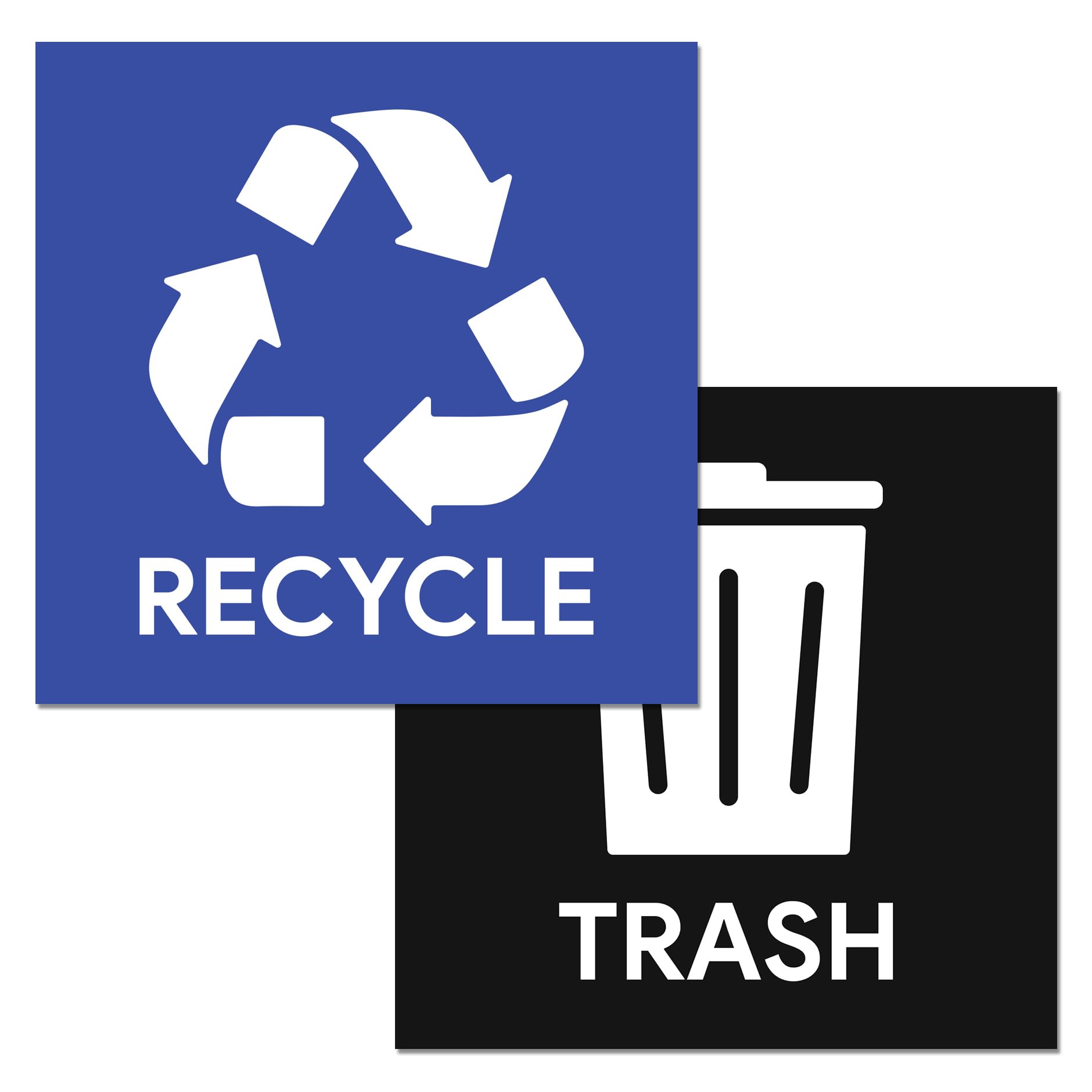 Amazon.com: 4pcs Trash and Recycle Stickers | Weatherproof Indoor ...