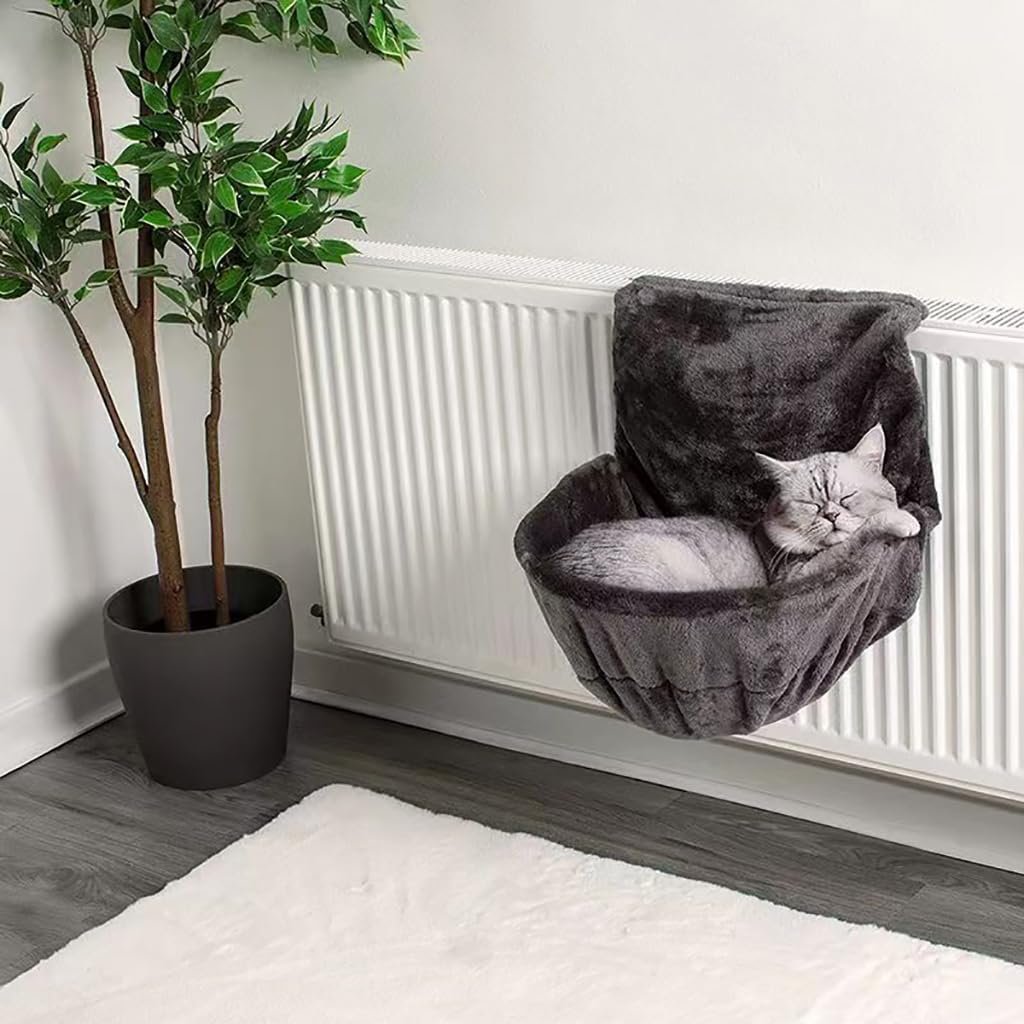 Radiator Bed for Cats,Cat Hammock for Heaters,Plush Fabrics,Cat Heating ...