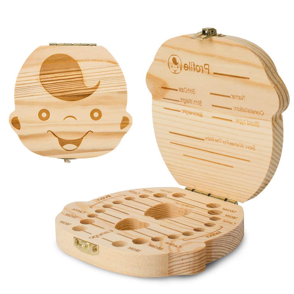 Amazon.com : OMANI Tooth Box for Baby, First Tooth Fairy Keepsake Box ...