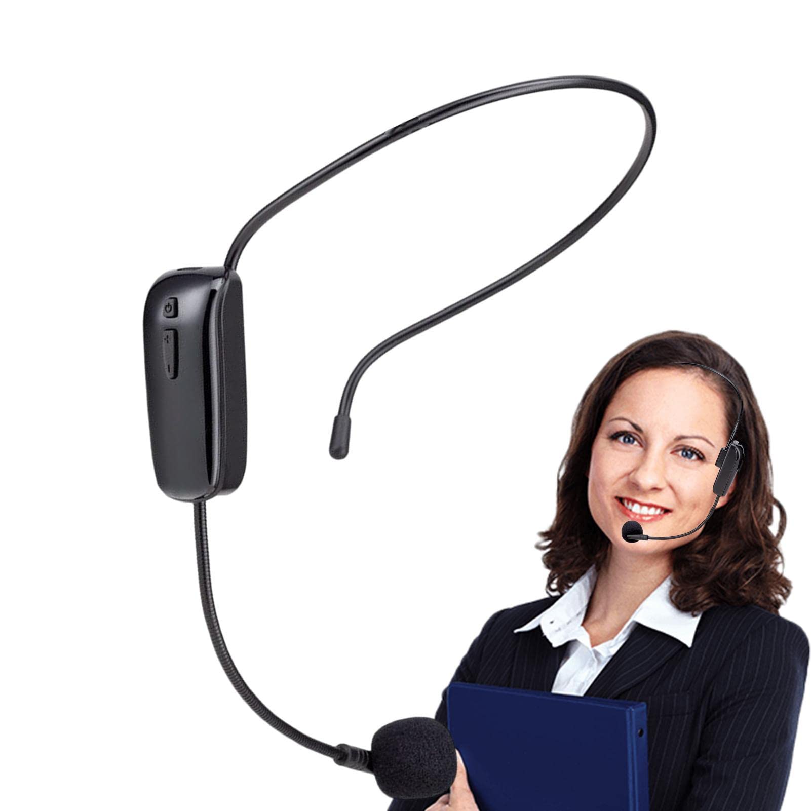 Microphone Headset for Speaking,Portable Professional UHF Cordless ...