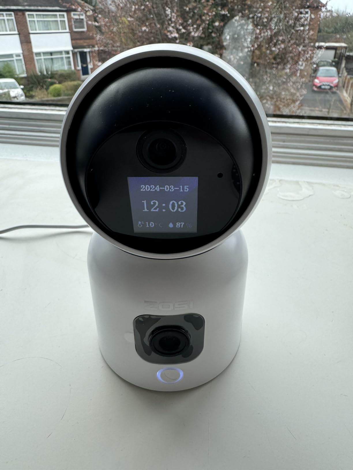 ZOSI 2K Dual-Lens WiFi Indoor Camera with Baby/Pet Monitor, 360° Dual ...