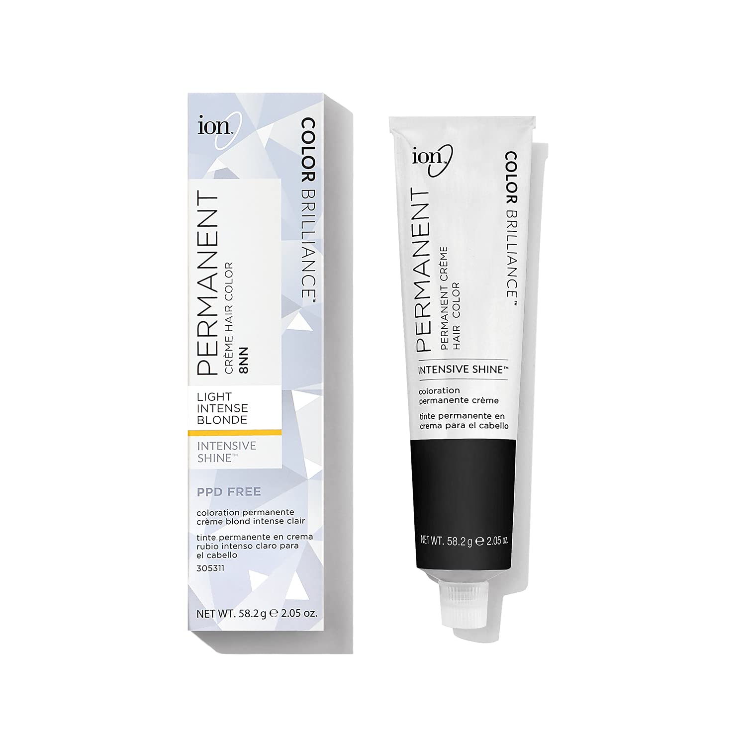 Snapklik.com : Ion Permanent Creme Hair Color 8NN Light Intense Blonde
