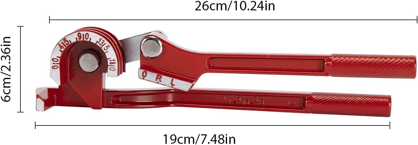 Manual 180 Degree Pipe Bender, Adjustable 3 in 1 Copper Bender for 6mm 8mm 10mm Tubing Bending ...