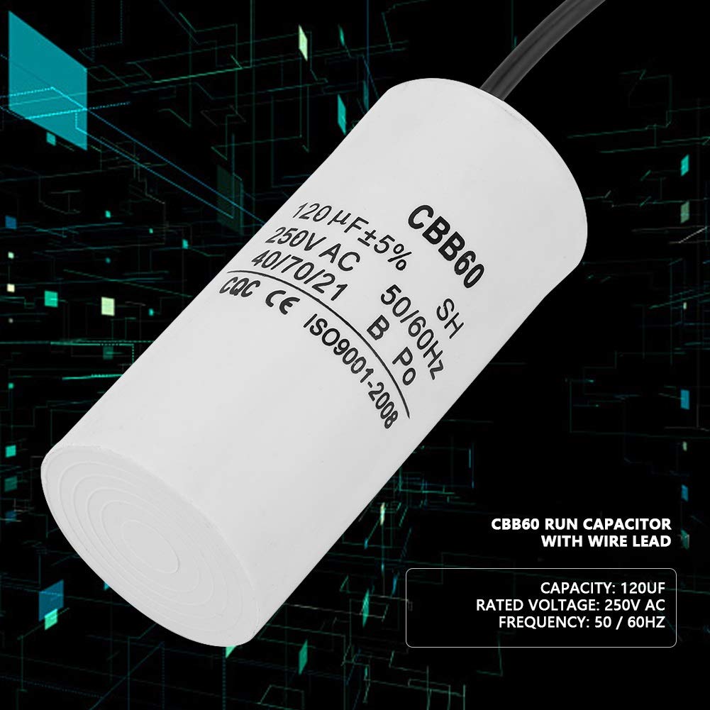 Snapklik.com : Jadeshay CBB60 Motor Run Capacitor, 250V AC 120uF