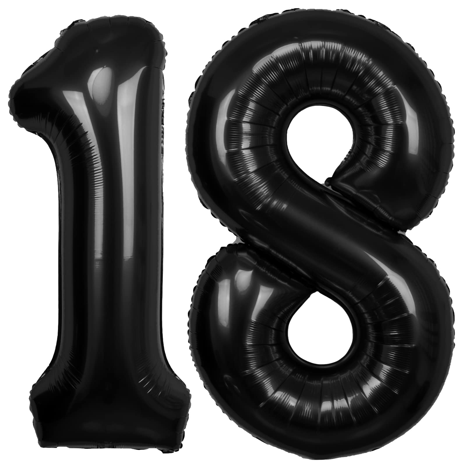 Amazon.com: 40 Inch Number 18 Balloon black Jumbo Giant Big Large ...