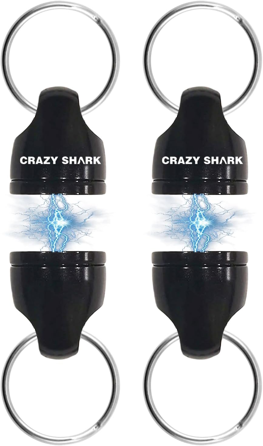 CRAZY SHARK Magnetic Keychain Quick Release Connector Keyring- 2PCS ...