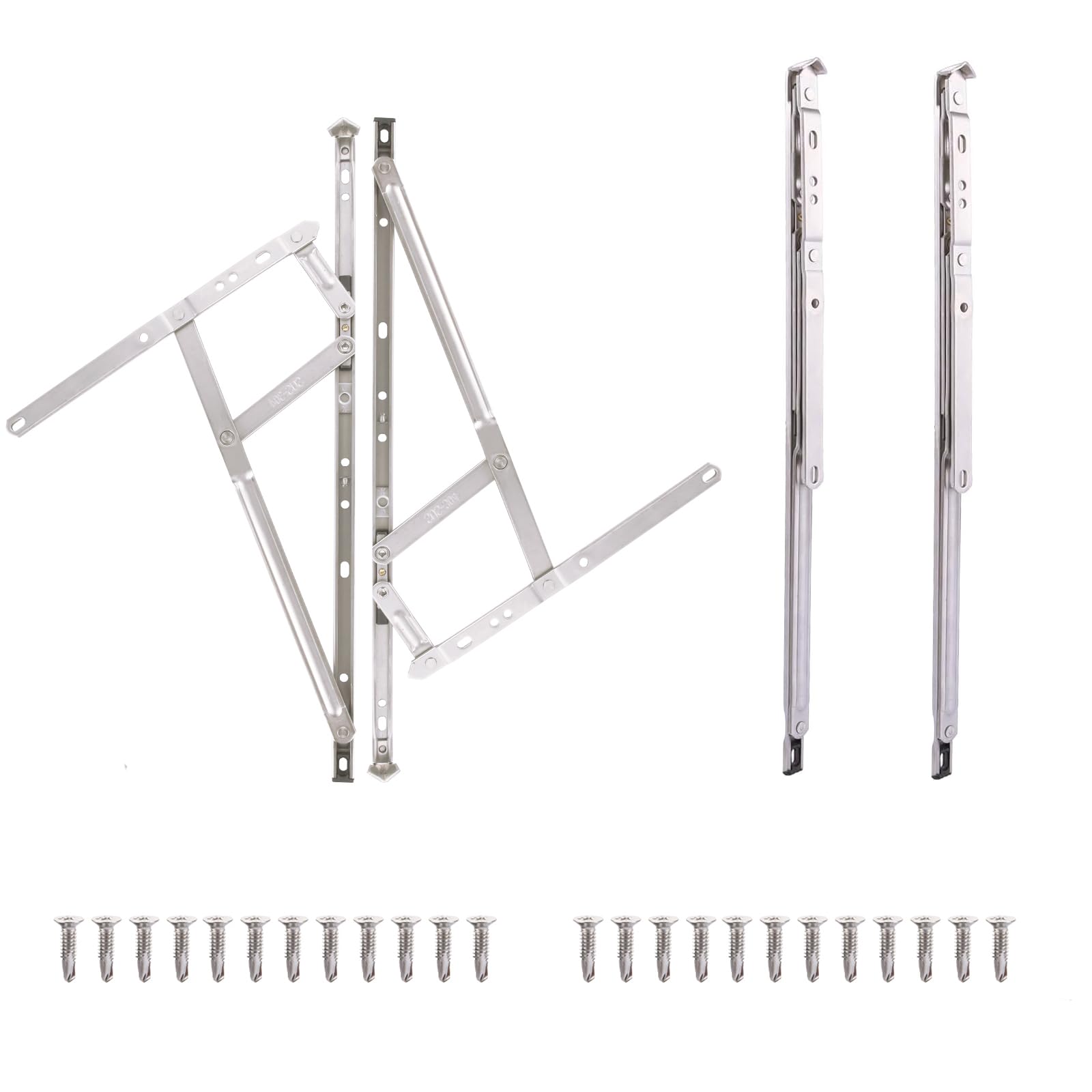 AHAQU 4PCS UPVC Window Friction Stay Hinges, 16 Inch Universal Window ...