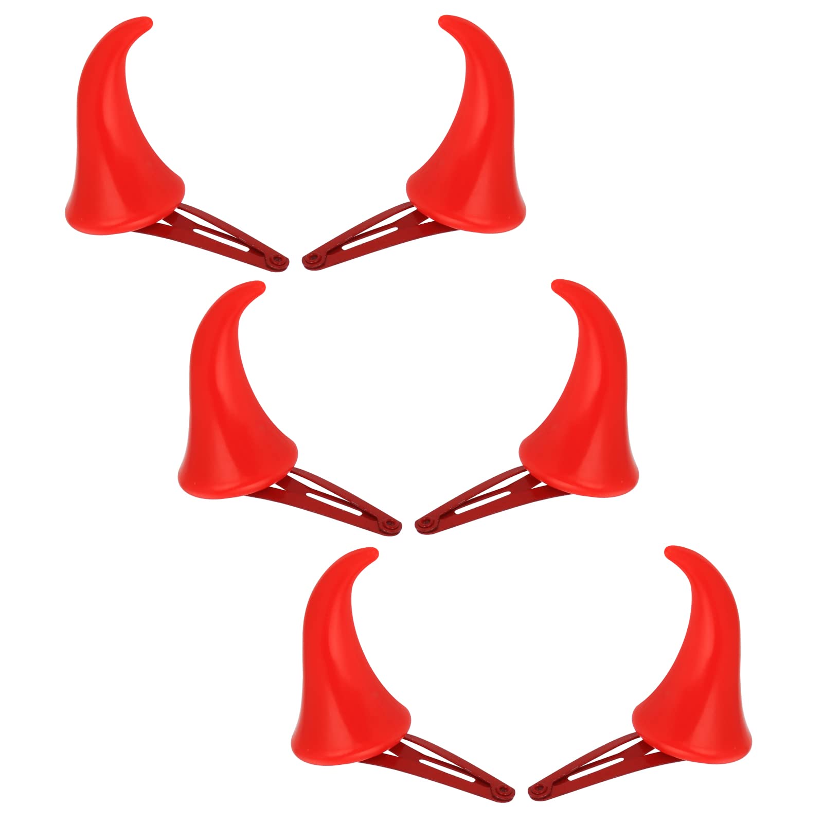 Amazon.com: 3 Pairs Halloween Red Devil Horns Hair Clips Halloween ...