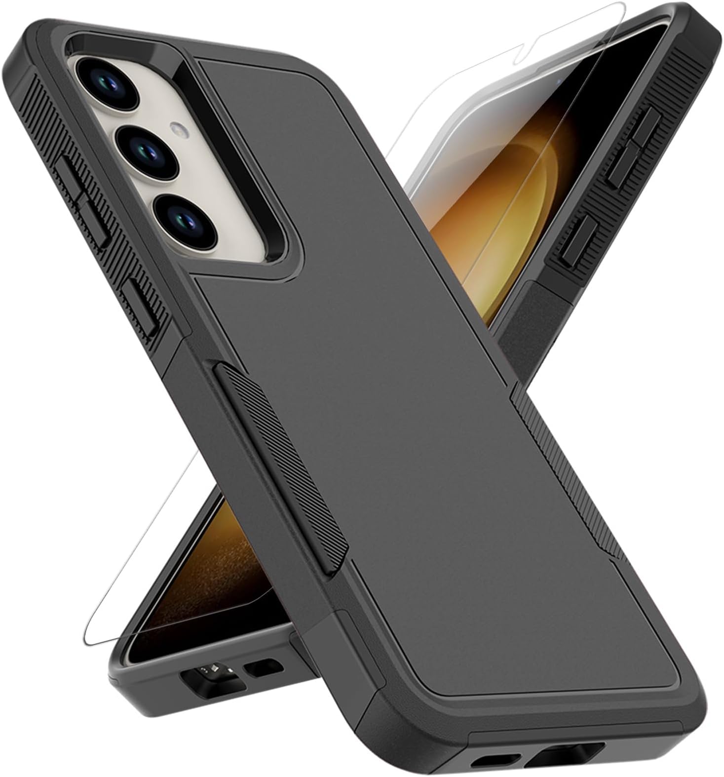 Amazon.com: for Samsung Galaxy S24 Plus Case: Dual Layer Protective Heavy Duty Cell Phone Cover ...