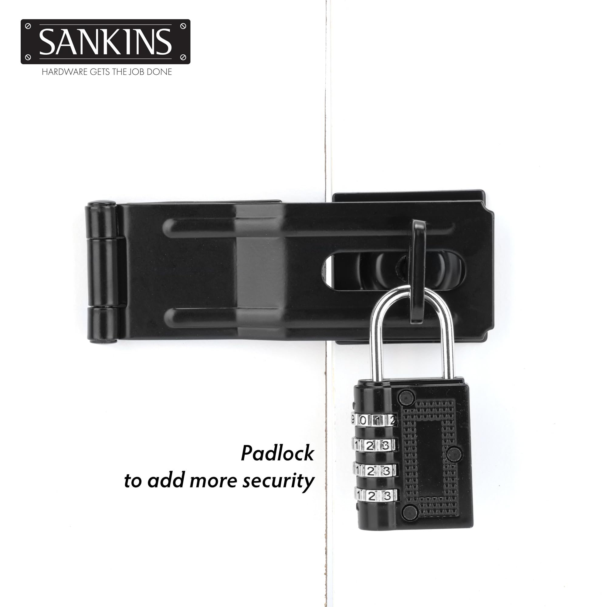 Snapklik.com : SANKINS 4-1/2" Swivel Staple Safety Hasps, Gate Door ...