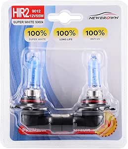 Amazon.com: 9012 HIR2 Halogen Headlight Bulb with Super White Light Long Life Replacement PX22D ...
