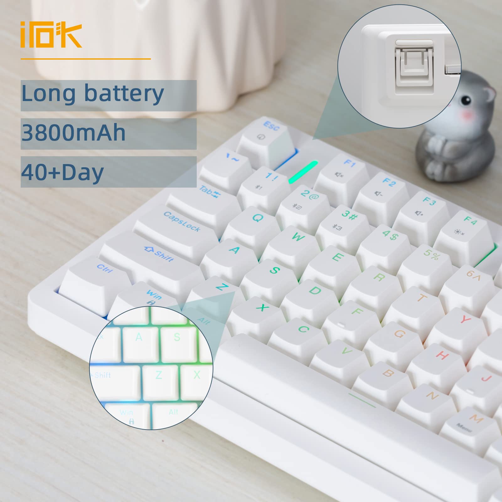 Snapklik.com : IROK FE75Pro Wireless RGB Hot Swappable Mechanical Keyboard
