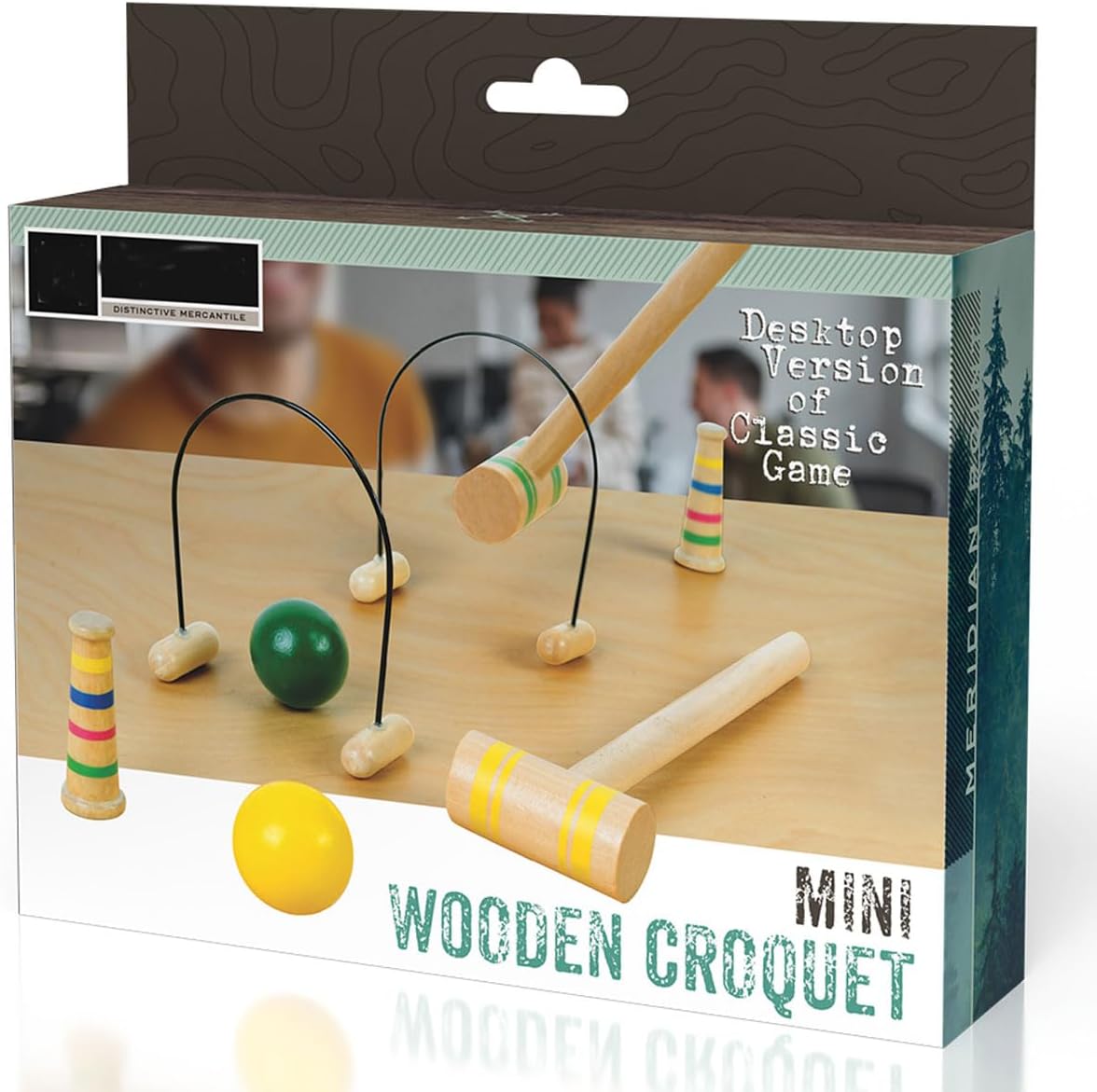 Mini Wooden Croquet Set - Tabletop Desktop Game for Philippines | Ubuy