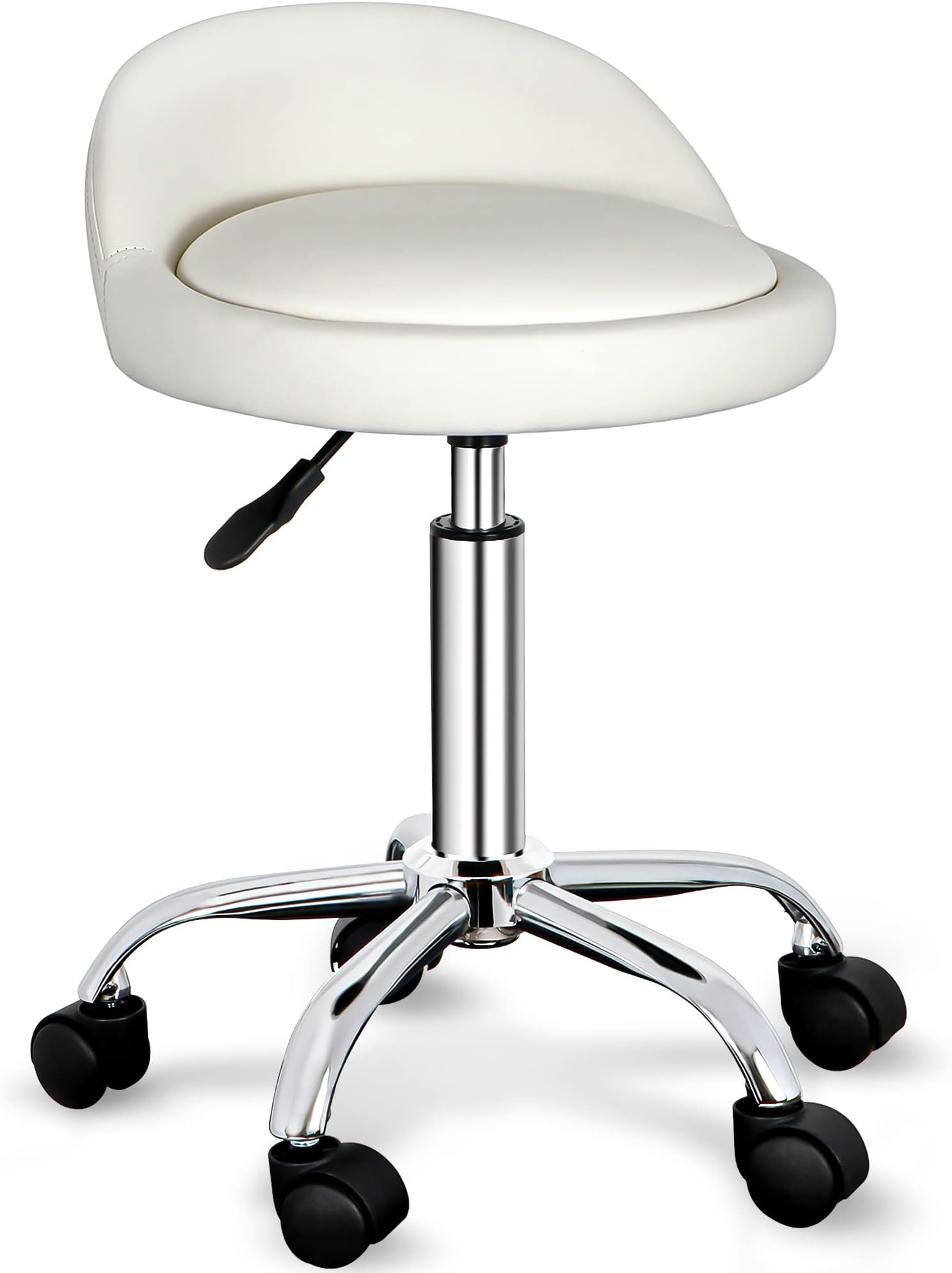 Amazon.com: LUXMARS Rolling Stool with Back Support, Salon Stool with ...