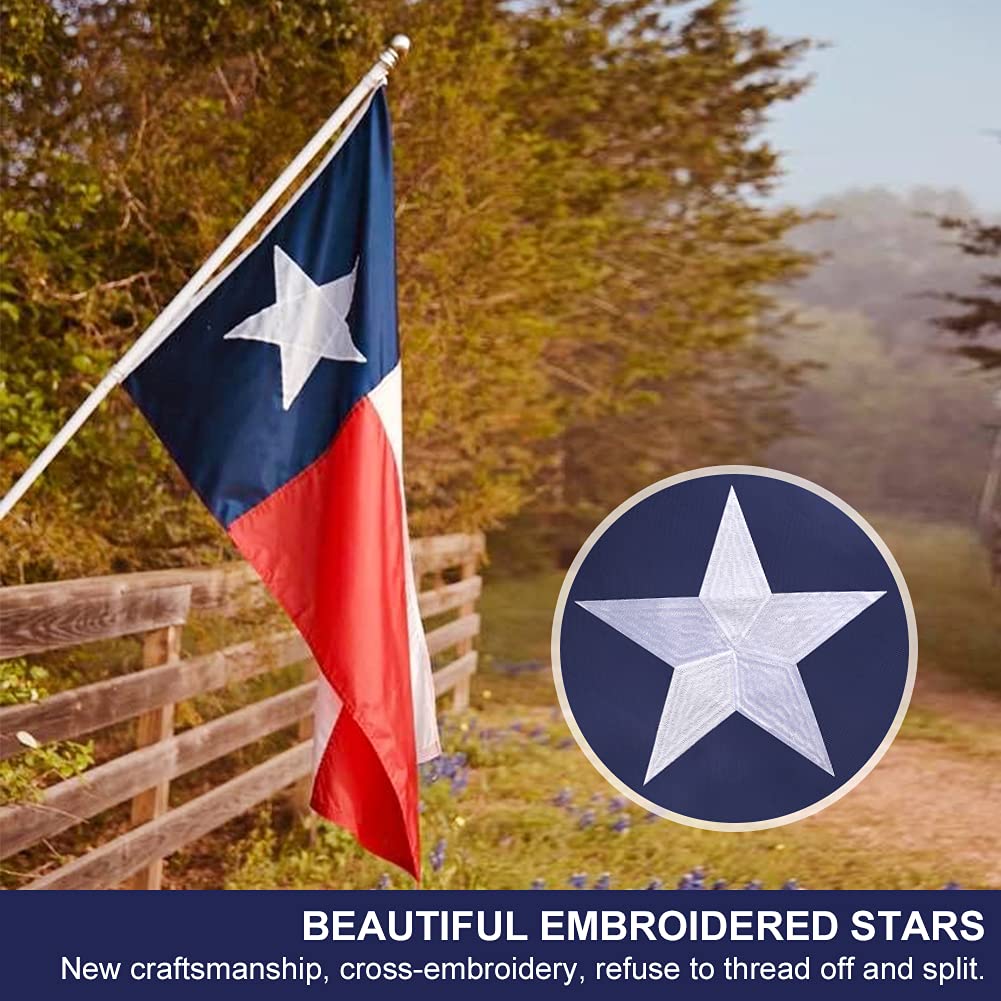 Snapklik.com : Texas Flags 4x6 Outdoor, Heavy Duty Nylon Embroidered ...