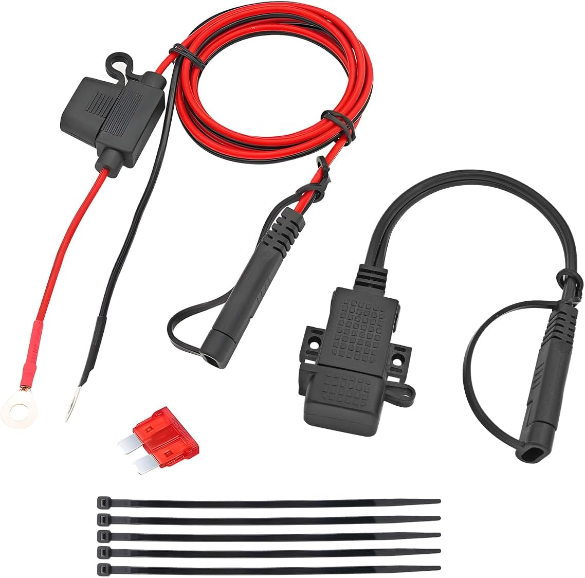 Amazon.com: Bittwee MP0609A 3.1Amp Car Motorcycle USB Port Kit ...